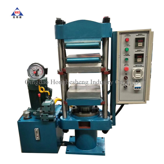 ISO CE 50 Ton Hydraulic Rubber Vulcanizing Press Machine 380*380mm PLC ...