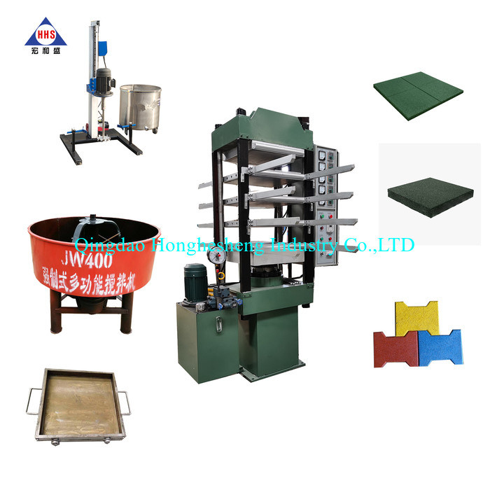 Four Layers Rubber Mat Making Machine Rubber Tile Press Electric ...