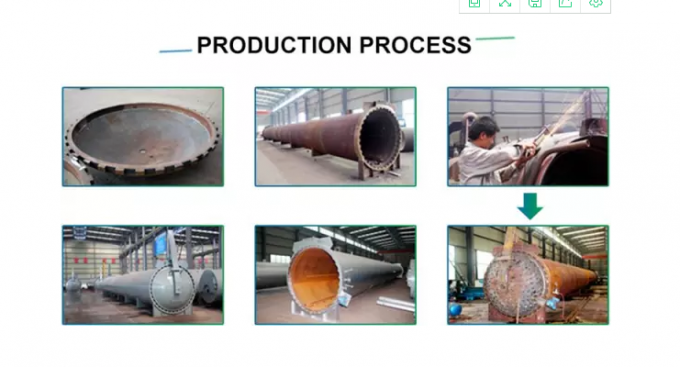 Rubber Roller Curing Autoclave Vulcanization Tank 1500mm To 4700mm 0.65MPa