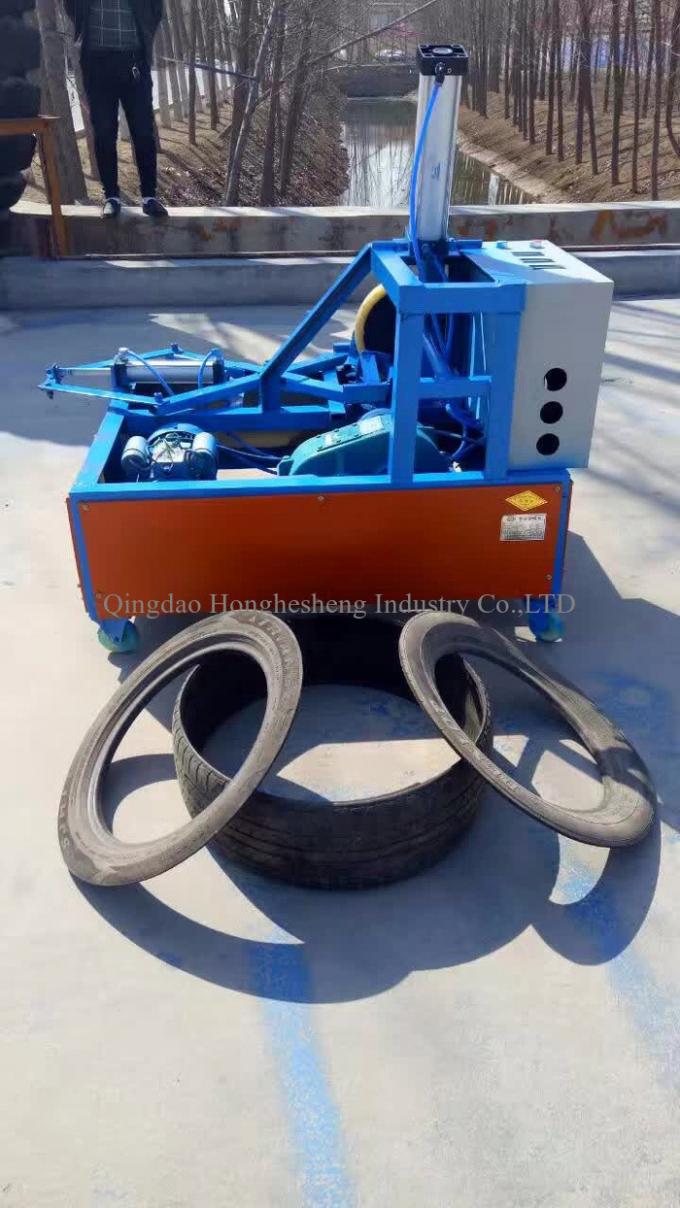 Automatic Small Car Tyre Double Sidewall Cutting Machine, Tyre Circle ...